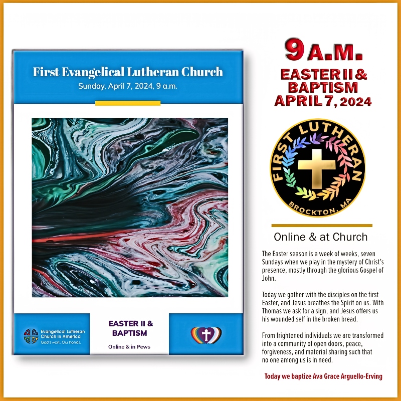 04 07 2024 Bulletin: Easter II & Baptism | First Lutheran Church