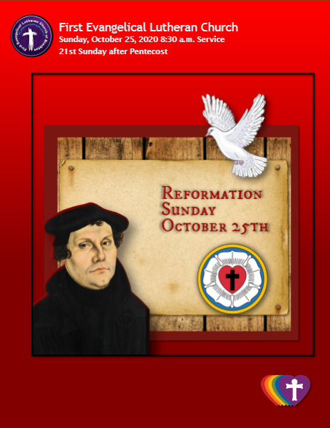 10/25/2020 – Reformation Sunday – First Evangelical Lutheran Church of ...